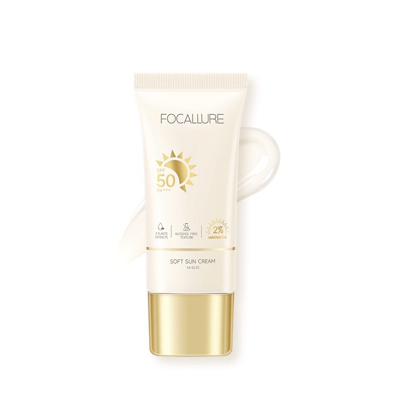 Jual FOCALLURE 2% NIACINAMIDE Sunscreen Gel SPF 50 PA+++ 30ml | Shopee ...