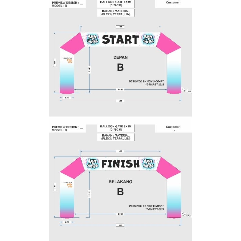 Jual Balon Gate 6x3 Meter | Terpaulin - Flexi | Gapura Balon ...