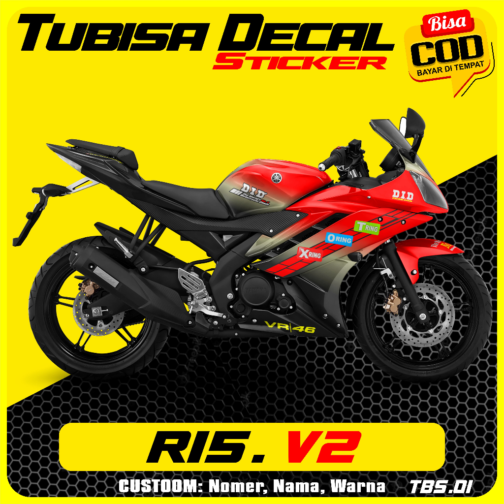 Jual Decal Sticker Full Body R15 V2 - Dekal Stiker Variasi Motor R15 V2 ...