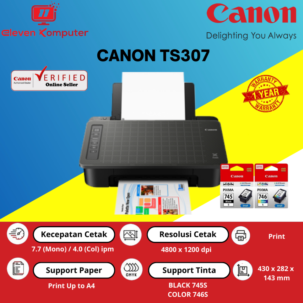 Jual Printer Canon PIXMA TS307 | Shopee Indonesia