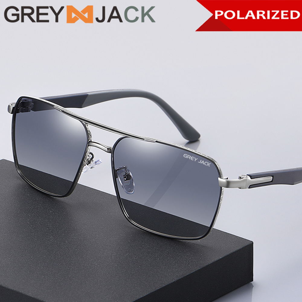Jual Grey Jack Kacamata Sunglasses Polarized Hitam Anti Silau UV400 Kotak Keren Metal+Tr Model ...