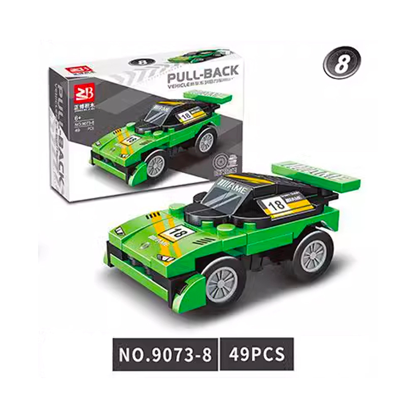 Jual Mainan Anak Balok Susun Bricks Pull Back Racing Car Militer Police ...