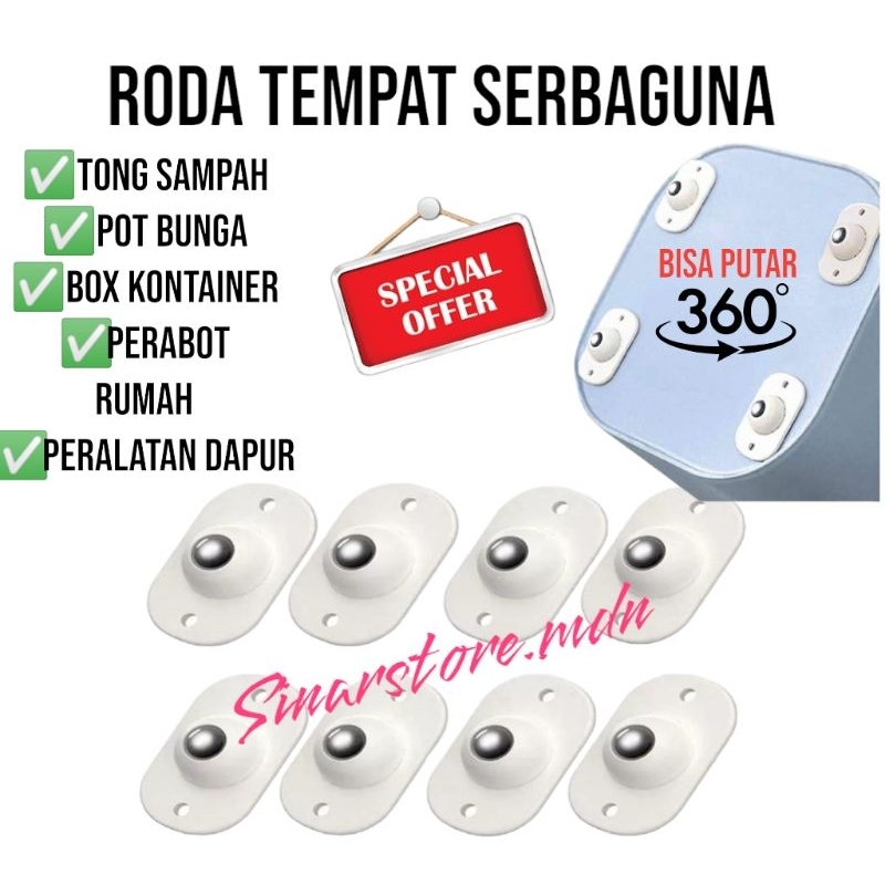 Jual RODA TEMPEL MINI SERBAGUNA / RODA TROLI 360 STAINLESS UNIVERSAL ...