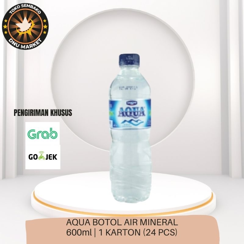 Jual AQUA BOTOL AIR MINERAL | 600ml | 1 Karton (24pcs) | Shopee Indonesia