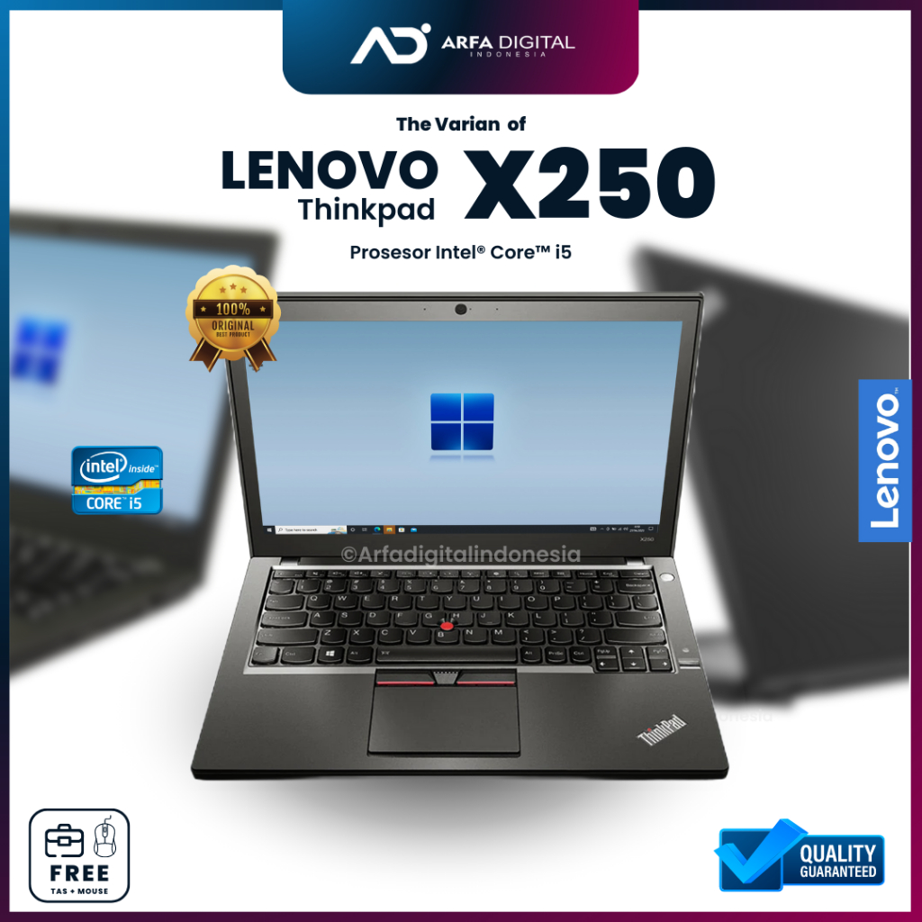 Jual Laptop Lenovo Thinkpad X250 Core I5 Gen 5 SSD 256GB RAM 8GB Second ...