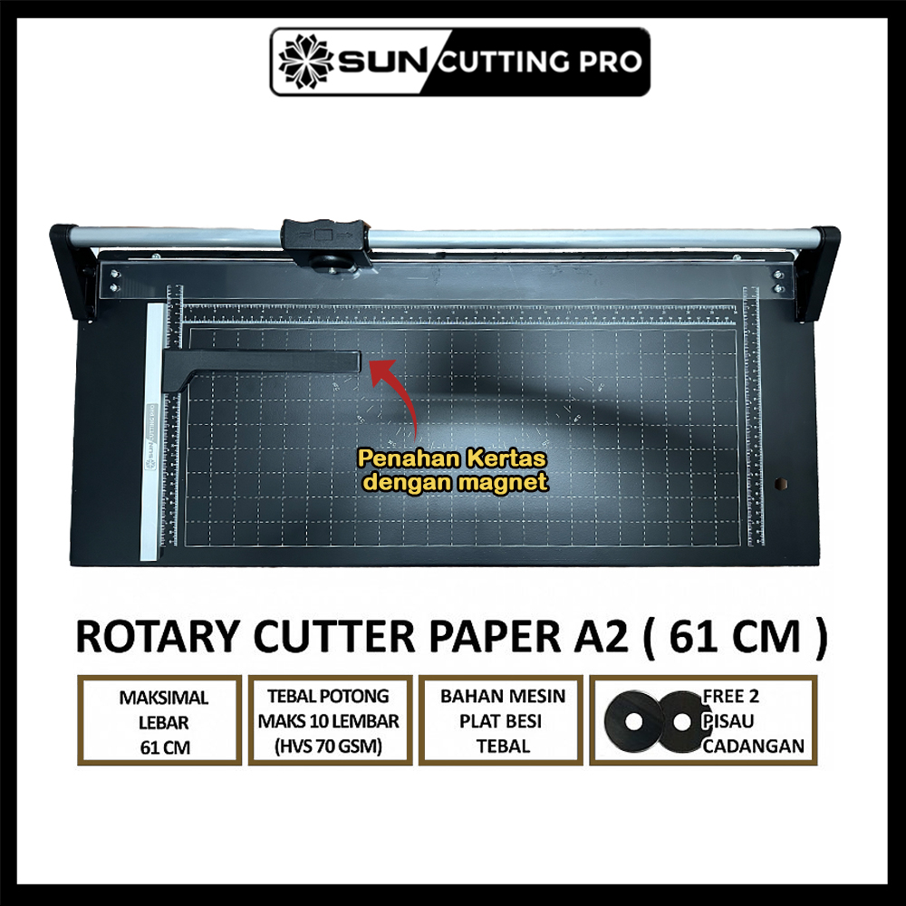 Jual Rotary Paper Cutter Trimmer SUN Cutting Pro A2 / A1 vertikal 61 cm - Alat Potong / Pemotong ...