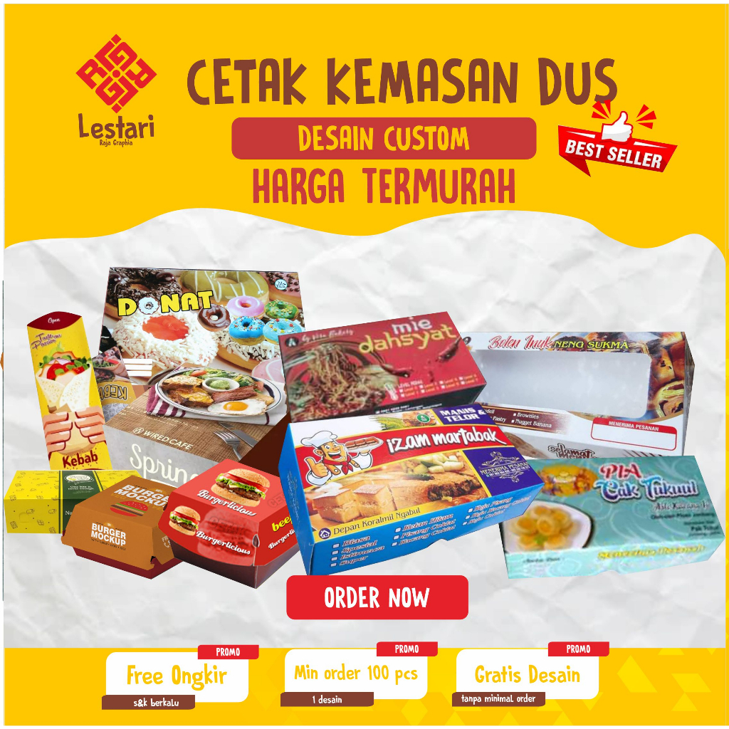 Jual (TERMURAH) DUPLEK 250 BOX / DUS KEMASAN FULL PRINTING CUSTOM ...