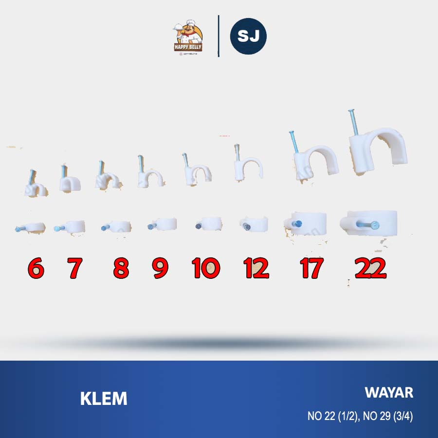 Jual Klem pipa pvc 3/4 klem pipa plastik no.29 klem wayar klem kabel ...