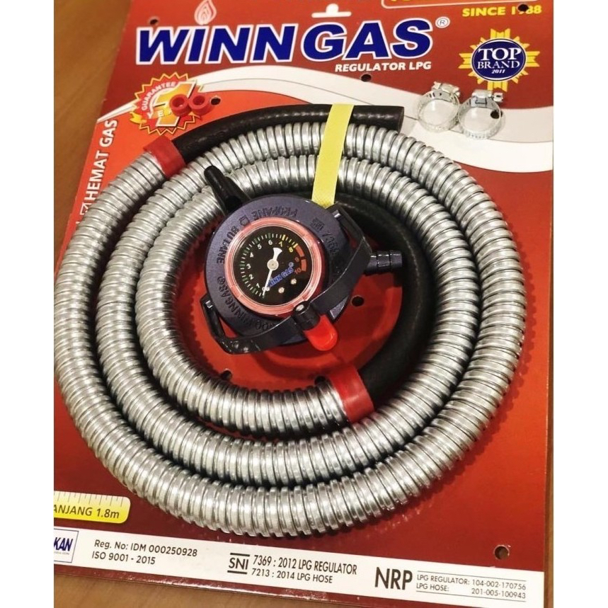 Jual REGULATOR KOMPOR GAS- PAKET SELANG WINN GAS W900 METER GARANSI 5 ...