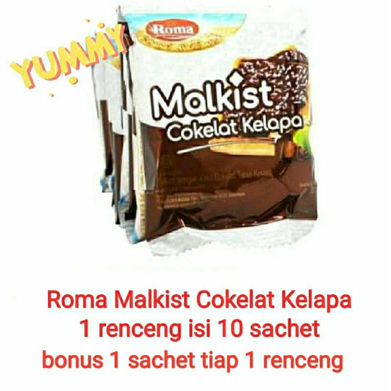 Jual roma malkist cokelat kelapa | isi 10 sachet | Shopee Indonesia