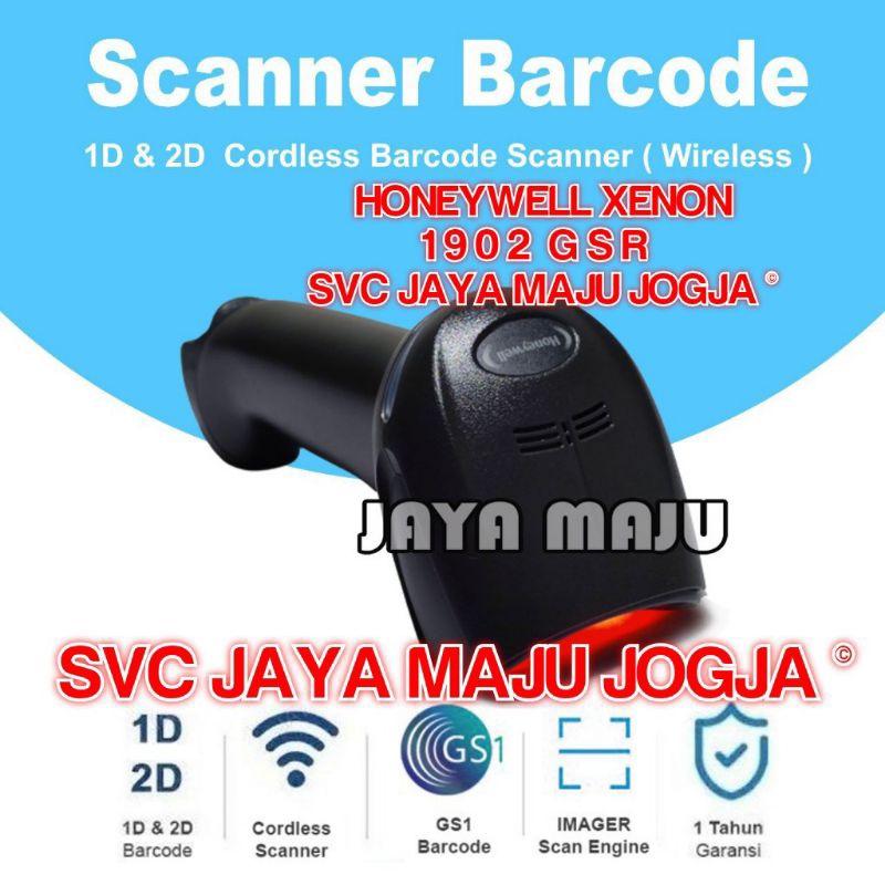 Jual HONEYWELL XENON 1902 GSR - WIRELESS - USB - 1D 2D - BATERAI 1.800 mAh || BARCODE SCANNER ...