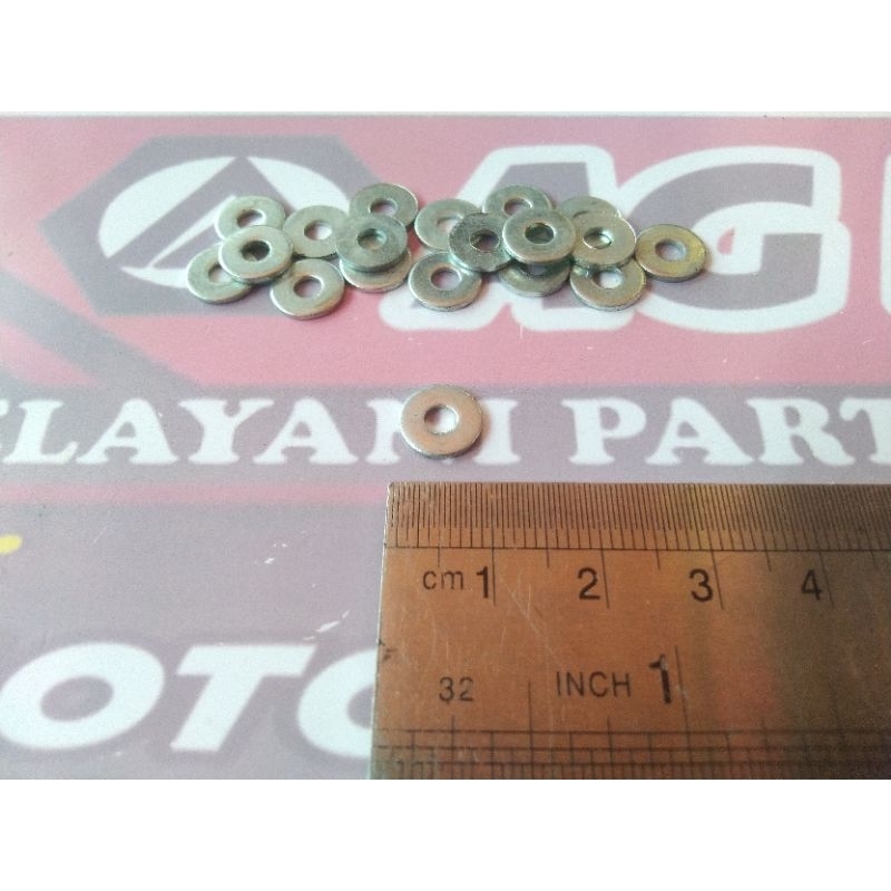 Jual Ring Plat Galvanis Putih WP M3 x 8 ( 3x8mm ) / Flat Washer M3 ...