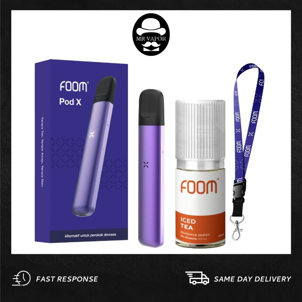Jual FOOM POD X + FOOM SALT 30ML FREE LANYARD | Shopee Indonesia