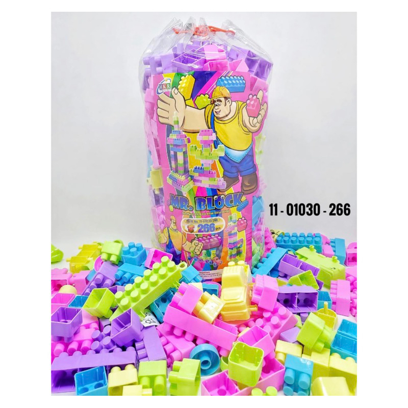 Jual MAINAN BONGKAR PASANG BLOCK BLOK BRICKS SUSUN BLOCKS ISI 266 pcs ...