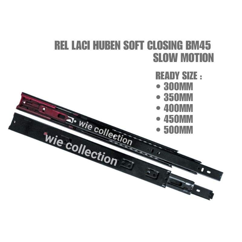 Jual REL LACI SLOW MOTION 30CM / REL LACI SOFT CLOSING FULL EXTENSION ...