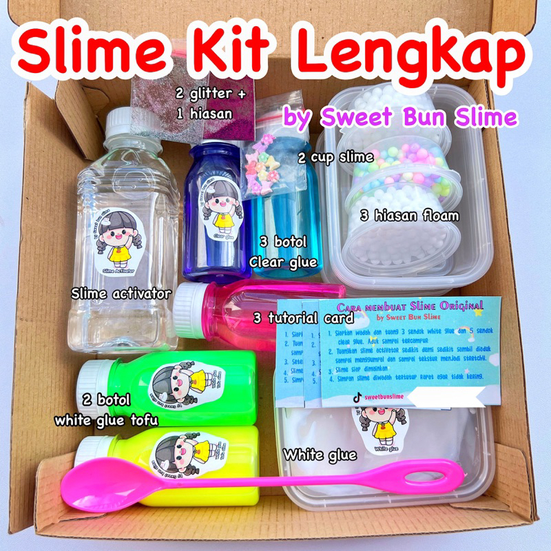 Jual Slime Kit Paket Lengkap by Sweet Bun Slime | Shopee Indonesia