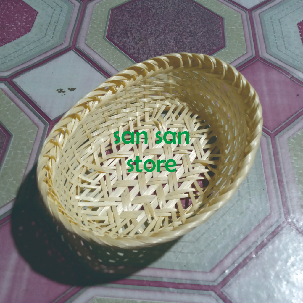 Jual tempat makanan snack dari bambu bentuk oval ukuran besar | Shopee ...