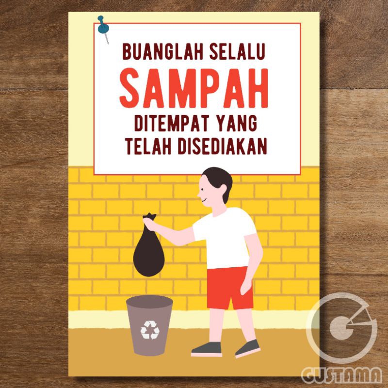Jual Poster Jagalah Kebersihan, Buang Sampah Pada Tempatnya A3 | Shopee ...