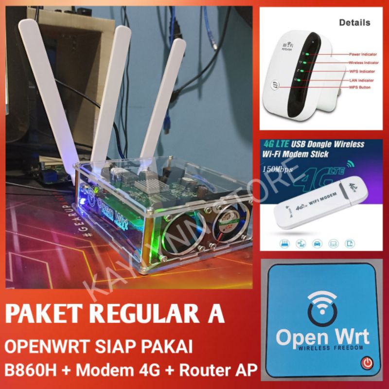 Jual Paket Regular A Openwrt Siap Pakai - B860H - Modem 4G - Router AP ...