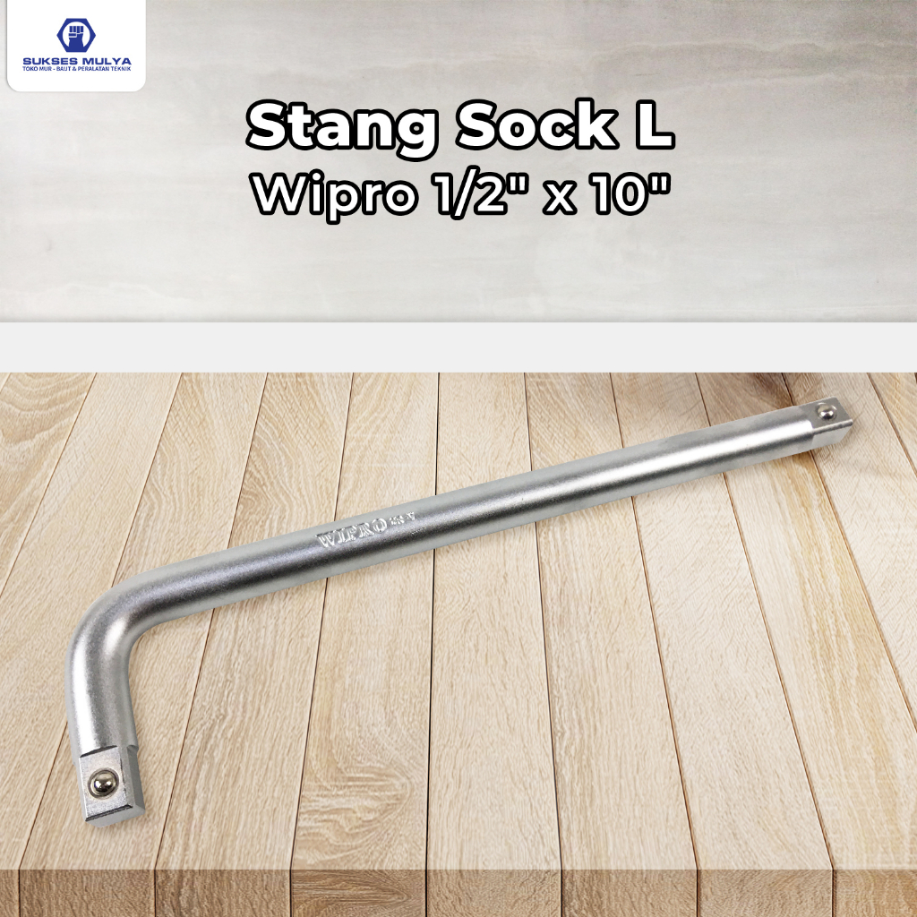 Jual WIPRO Stang Sock L 1/2" X 10" Sliding L Handle Gagang Sock L ...