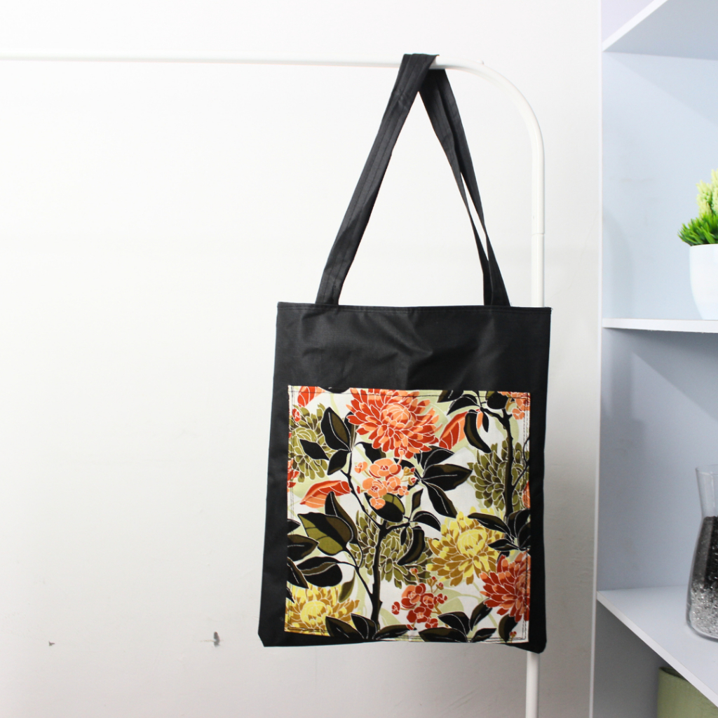 Jual [100% FOTO ASLI] TAS TOTE KANVAS KANTONG / TAS KANVAS KANTONG DUA ...