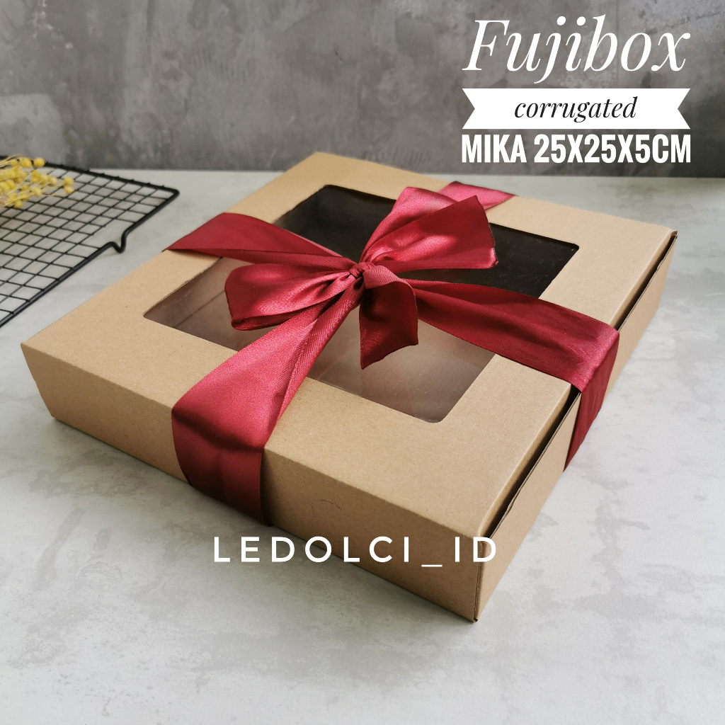 Jual (5 PCS) BOX MIKA DUS KRAFT CORRUGATED MIKA KOTAK HAMPERS FUJIBOX ...