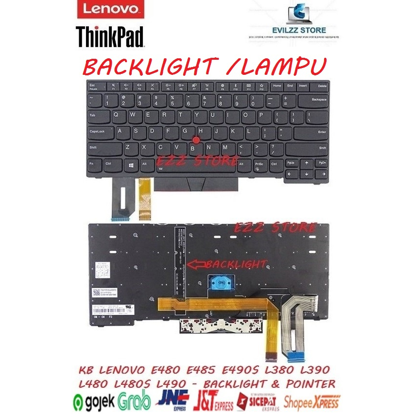 Jual KEYBOARD KIBOT LAPTOP LENOVO THINKPAD E480 E485 E490S L380 L390 ...