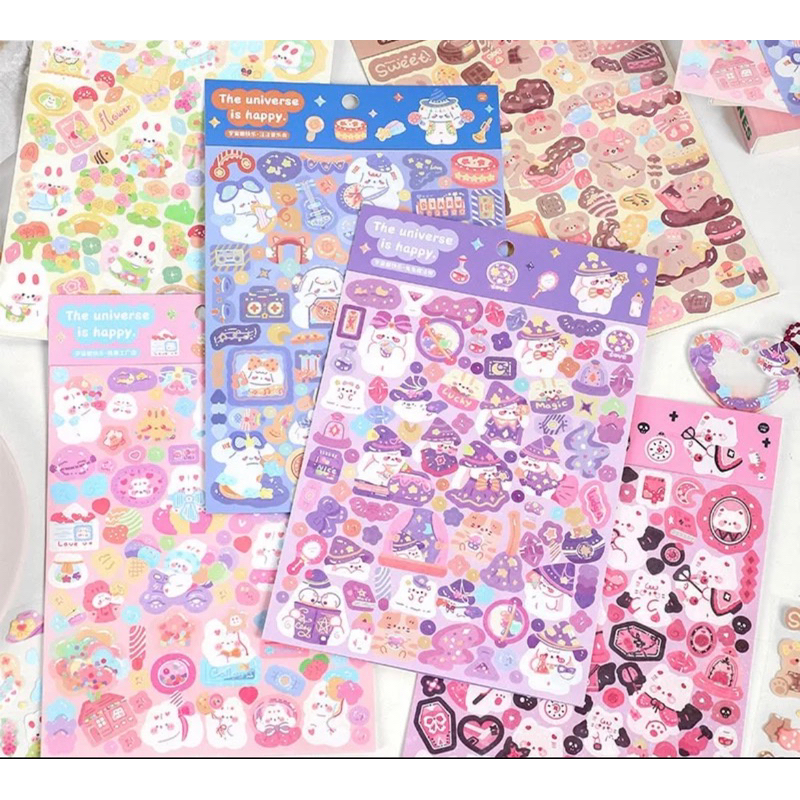 Jual 1 lembar stiker kilap blink bling sticker kiss cut kosscut gaya ...