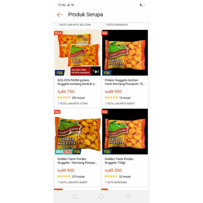 Jual Golden Farm Potato Nuggets Kentang Nugget | Shopee Indonesia