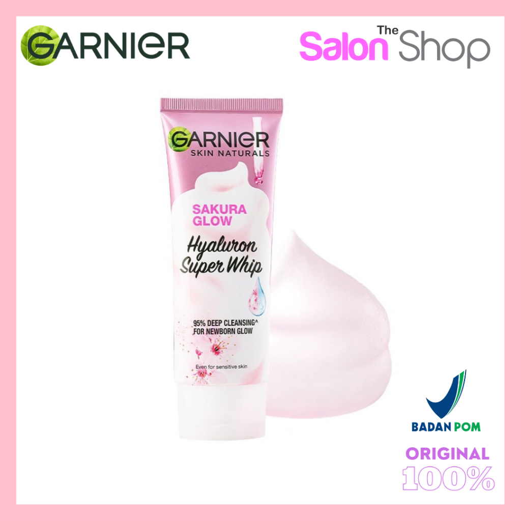 Jual Garnier Sakura Glow Hyaluron Super Whip Foam / Facial Foam ...