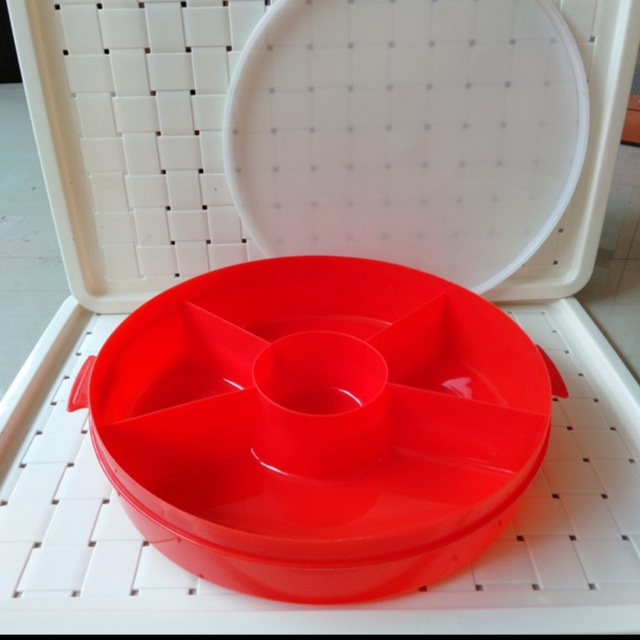 Jual Kotak Makan 5 Sekat / Kotak Catering / plastik tebal | Shopee Indonesia