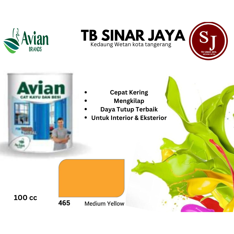 Jual Cat Kayu dan Besi Avian 100 cc / Cat Minyak Sintetis - 465 Medium ...