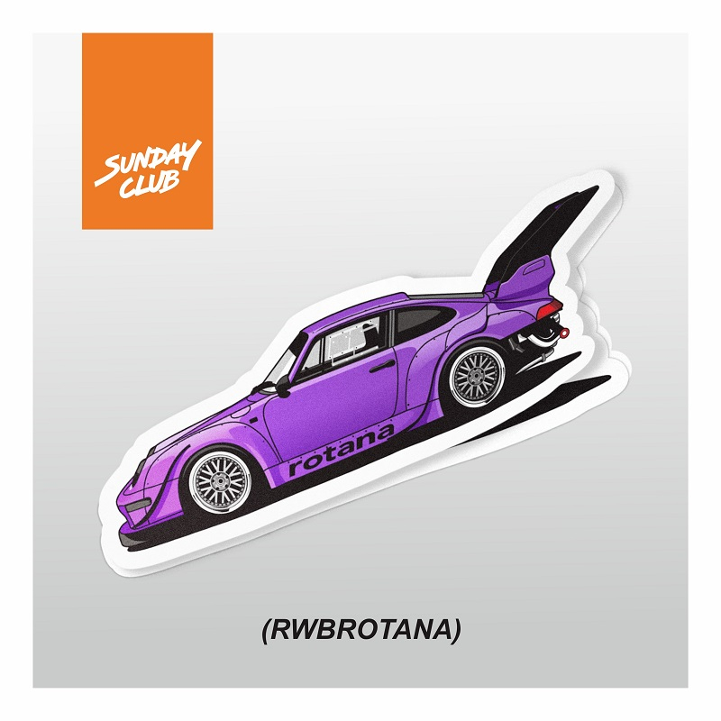 Jual Sunday Club - Sticker Satuan RWB ROTANA JDM Mobil Porsche Hot ...