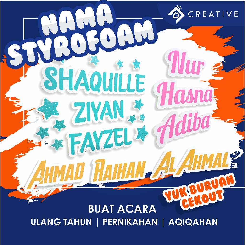 Jual huruf styrofoam 10mm/20mm + latar/nama styrofoam/huruf gabus/dekor ...