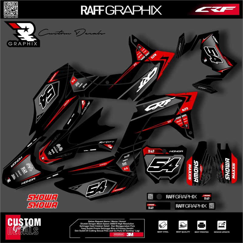Jual Sticker decal crf 150 L/ Decal crf custom super glosy | Shopee ...