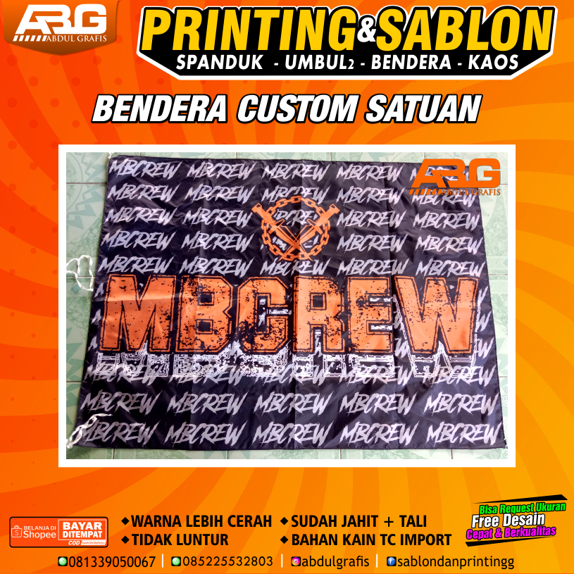 Jual PROMO CETAK BENDERA PRINTING / BENDERA KAIN BENDERA ORGANISASI ...