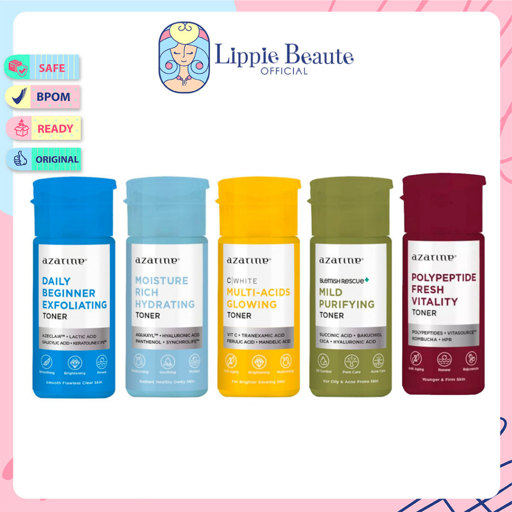 Jual AZARINE - Face Toner All Series Multi-Acid Glowing || Mild ...