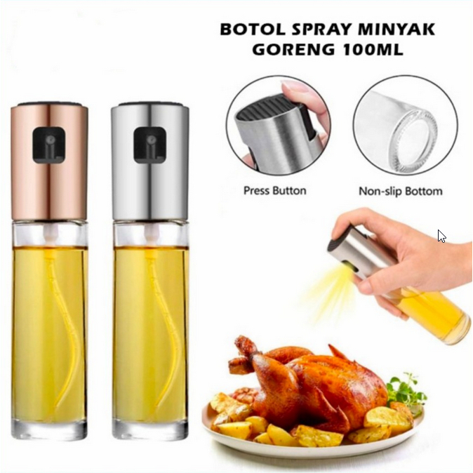 Jual Botol Minyak Goreng Semprot Spray Olive Oil Kaca Stainless Steel ...