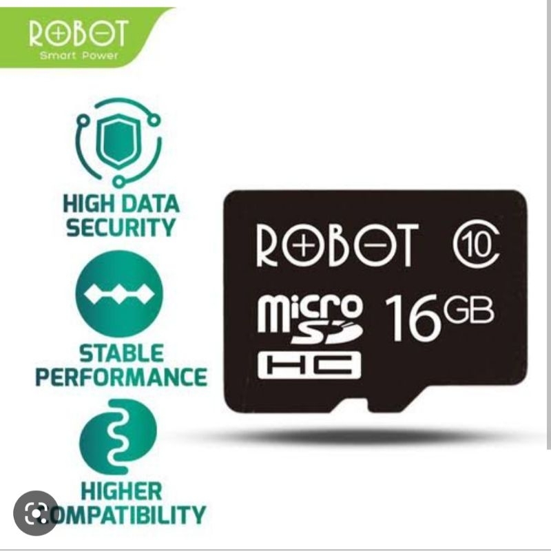Jual Memory Card Micro SD Card Merk Robot Kapasitas 16GB Class 10 ...