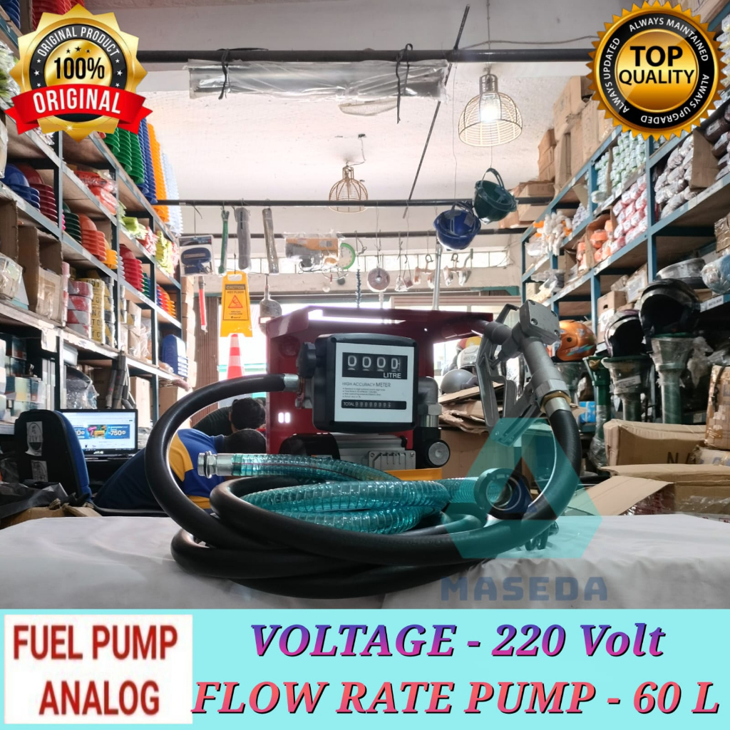 Jual Pompa solar Flow meter Solar/minyak AC 220V Analog Pompa Transfer ...