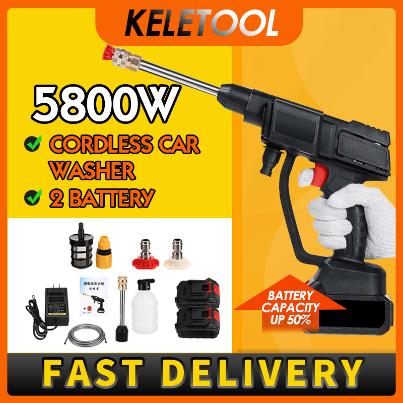 Jual cordless water jet high pressure car Jet Cleaner Cordless car wash ...