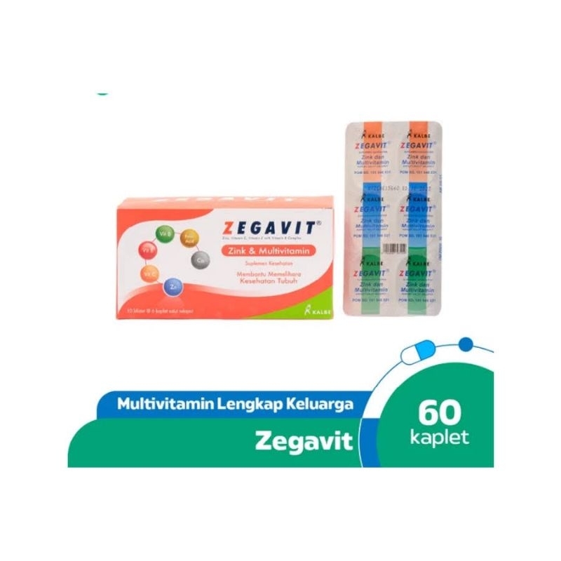 Jual ZEGAVIT MULTIVITAMIN & ZINC 1 BOX 60 TABLET | Shopee Indonesia