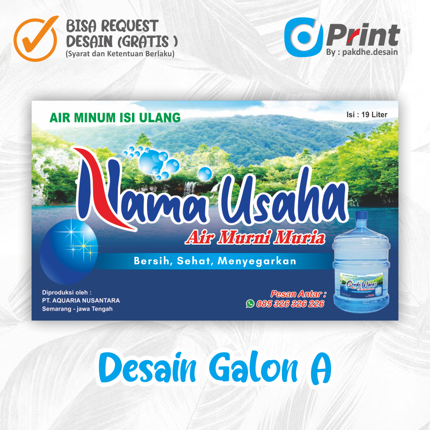 Jual LABEL GALON / STIKER GALON / PRODUK GALON / STIKER AIR MINERAL ...