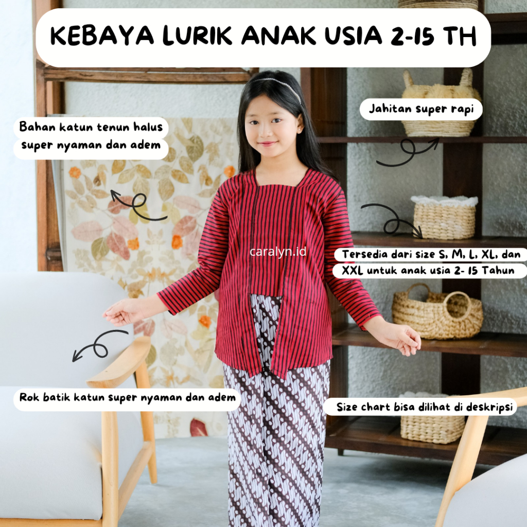Jual KEBAYA LURIK BAJU ADAT JAWA SETELAN KEBAYA ADAT ANAK PEREMPUAN | Shopee Indonesia