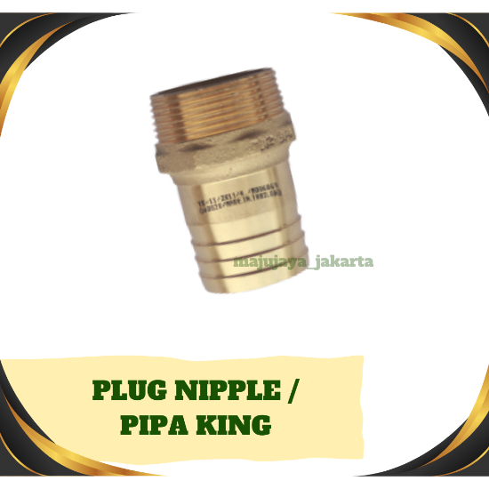 Jual PLUG NIPPLE / PIPA KING 2" x 1 3/4" SAMBUNGAN KUNINGAN YK | Shopee ...