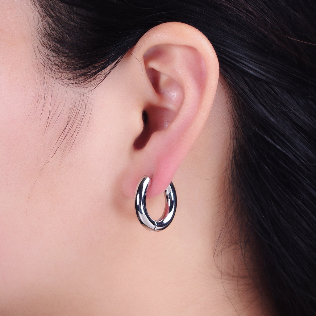 Jual Modan - Daily Wear Simple Minimalist Chunky Hoops Premium Gold ...