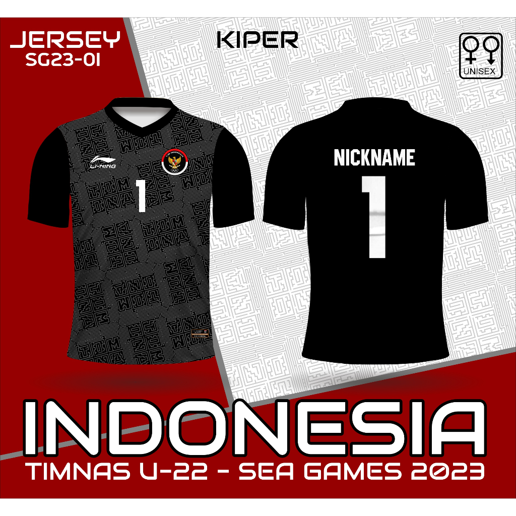 Jual Jersey kiper timnas indonesia u 22 baju bola sea games 2023 lining | Shopee Indonesia