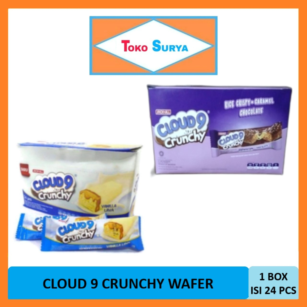 Jual Cloud 9 Crunchy Vanilla Lava/Chocolate 24 x 14Gr | Shopee Indonesia