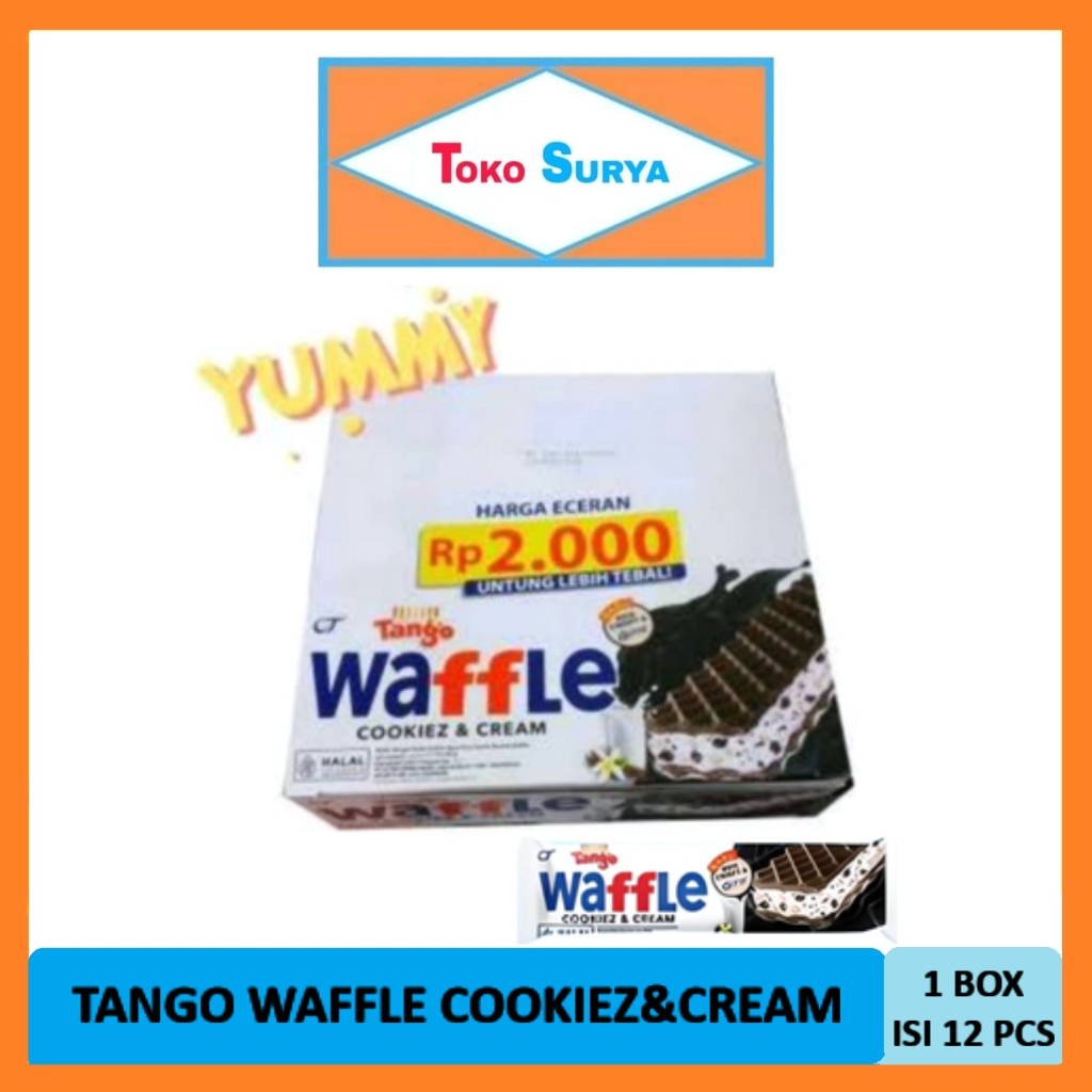 Jual Tango Waffle Cookiez & Cream Wafer 12 x 25gr | Shopee Indonesia