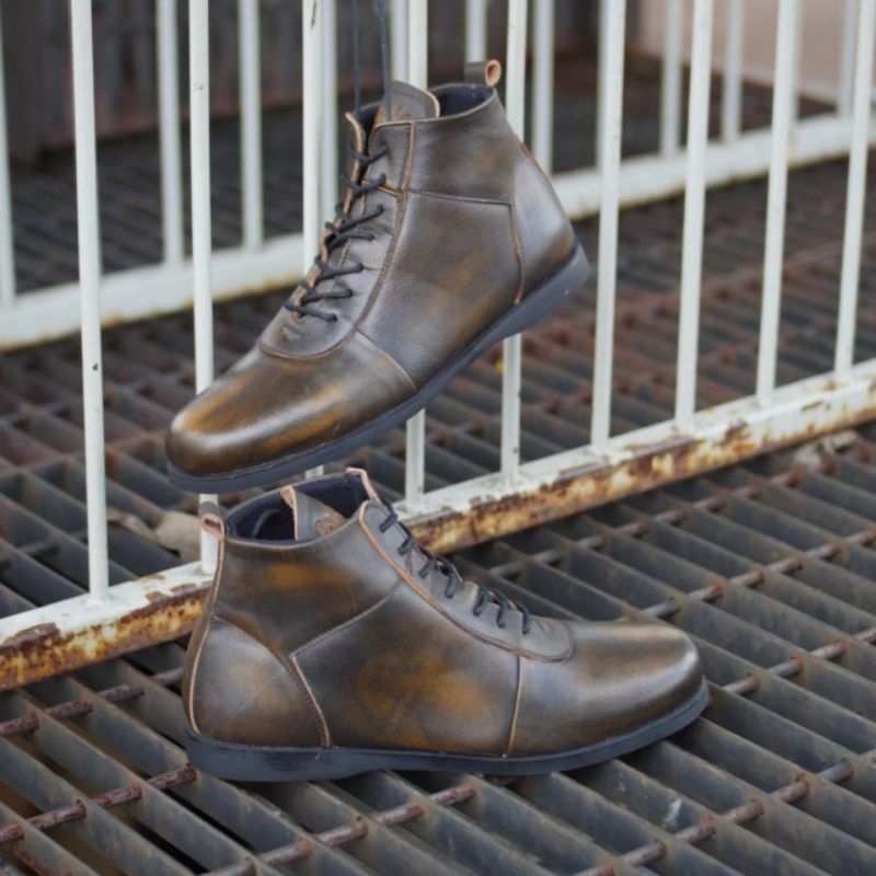 Jual SULTAN FOOTWEAR X SVEND 01 CAMEL | Sepatu Boots Fashion Pria Kulit ...